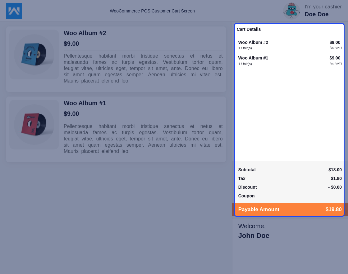 Woocommerce Pos Customer Cart Screen By Webkul Codecanyon