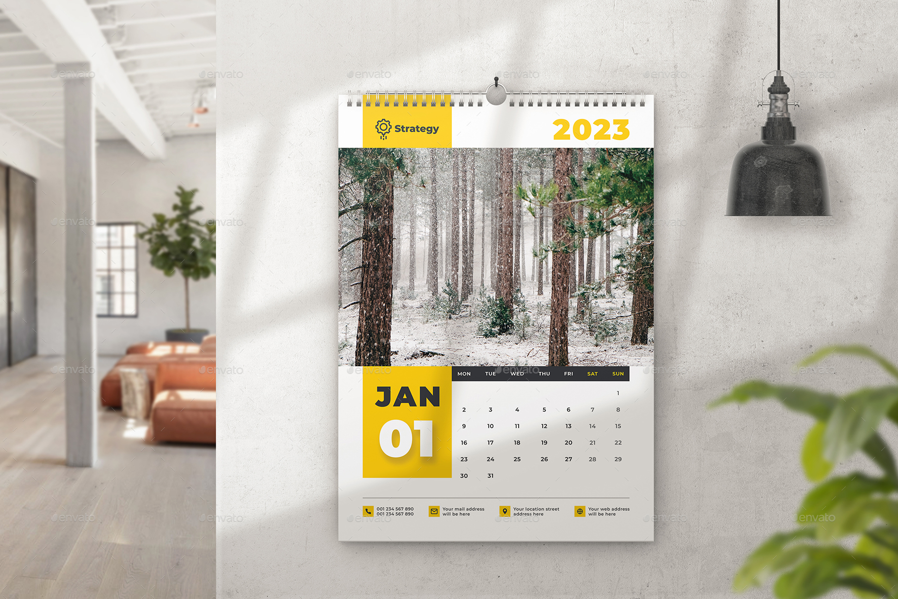 Wall Calendar 2023 Template, Print Templates | GraphicRiver
