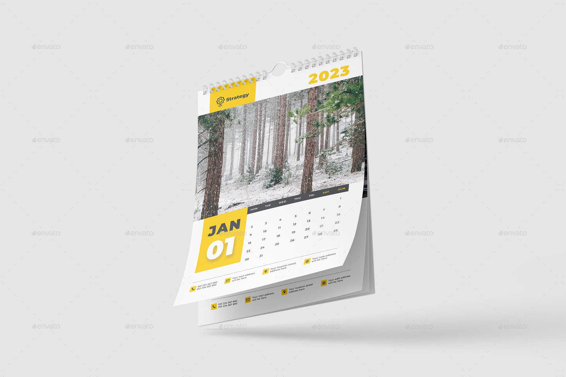 Wall Calendar 2023 Template, Print Templates | GraphicRiver