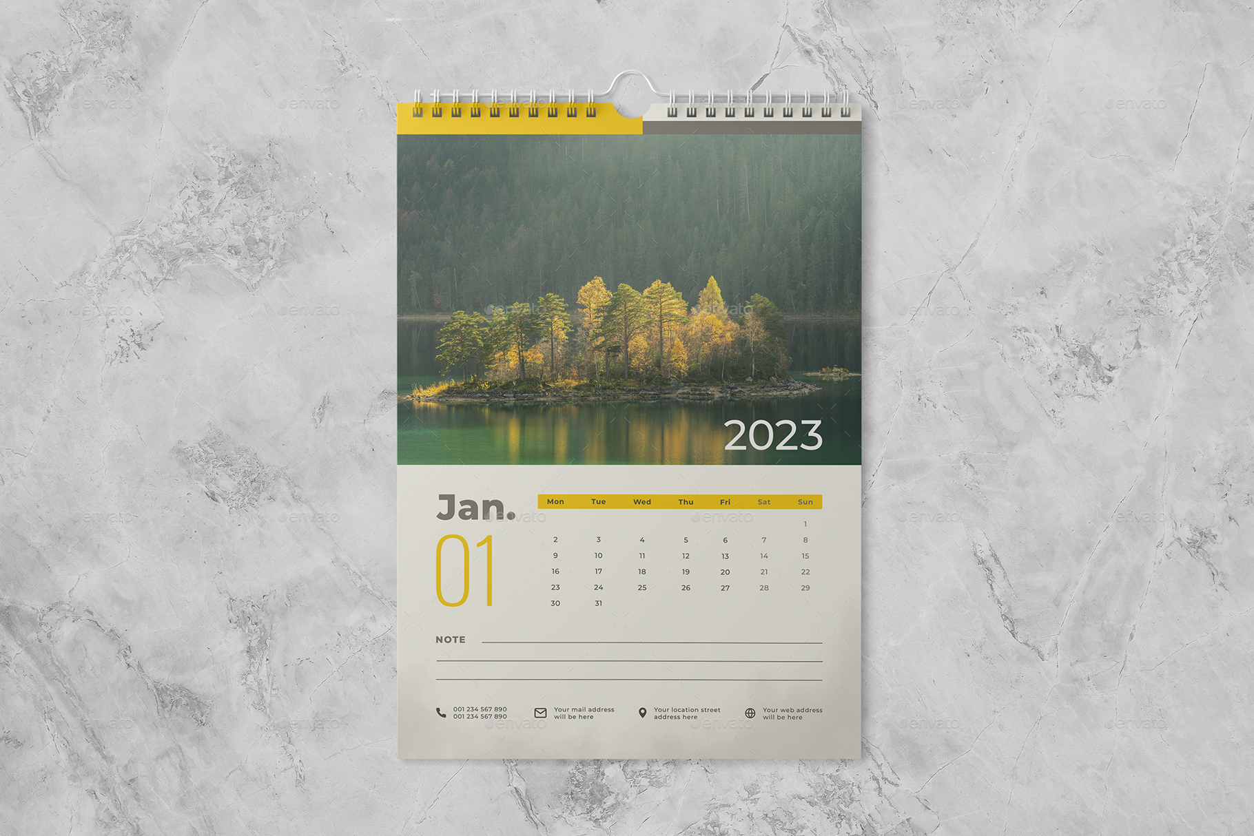 2023 Wall Calendar Template, Print Templates | GraphicRiver