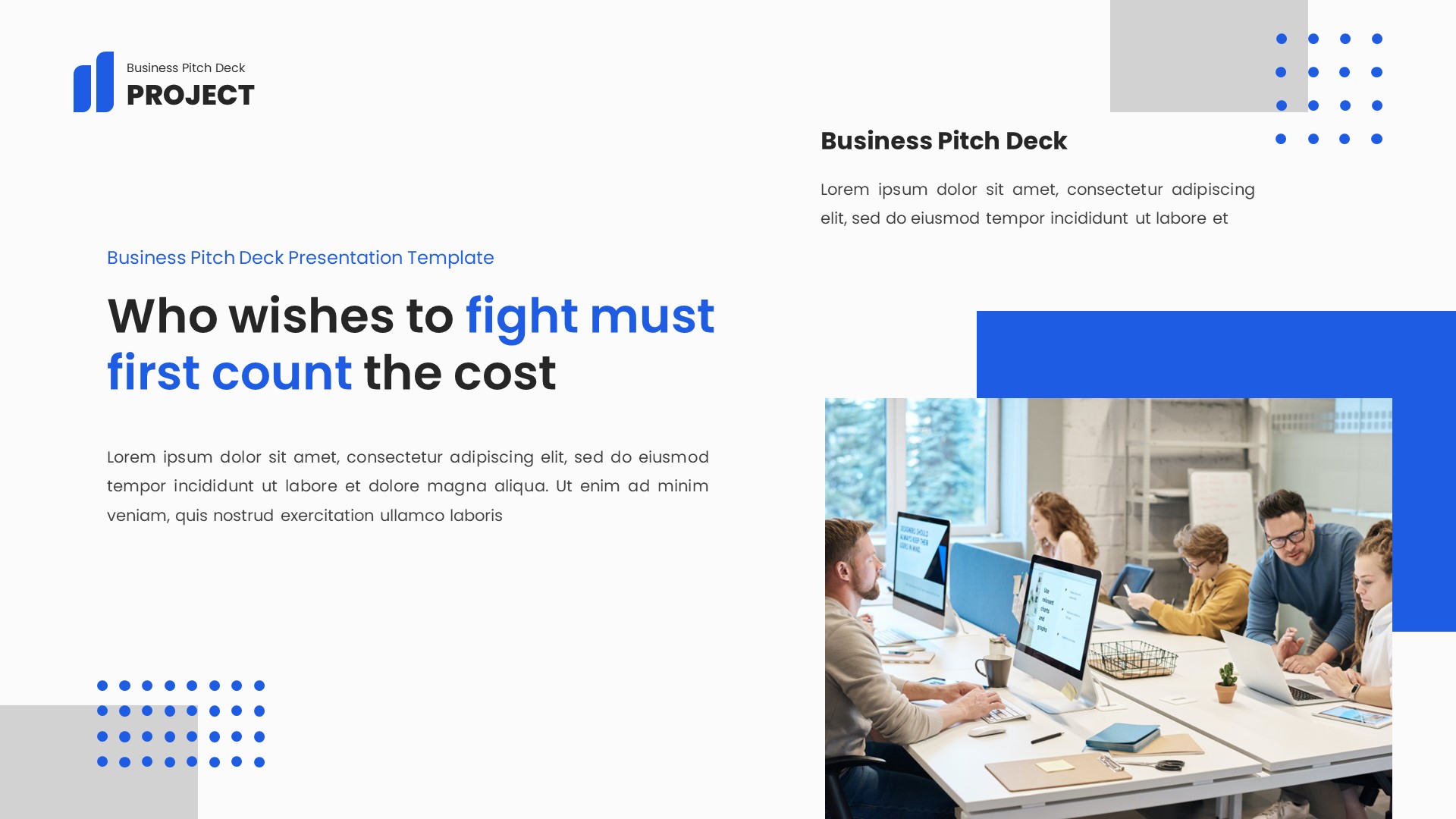 Project - Pitch Deck Google Slides Template, Presentation Templates