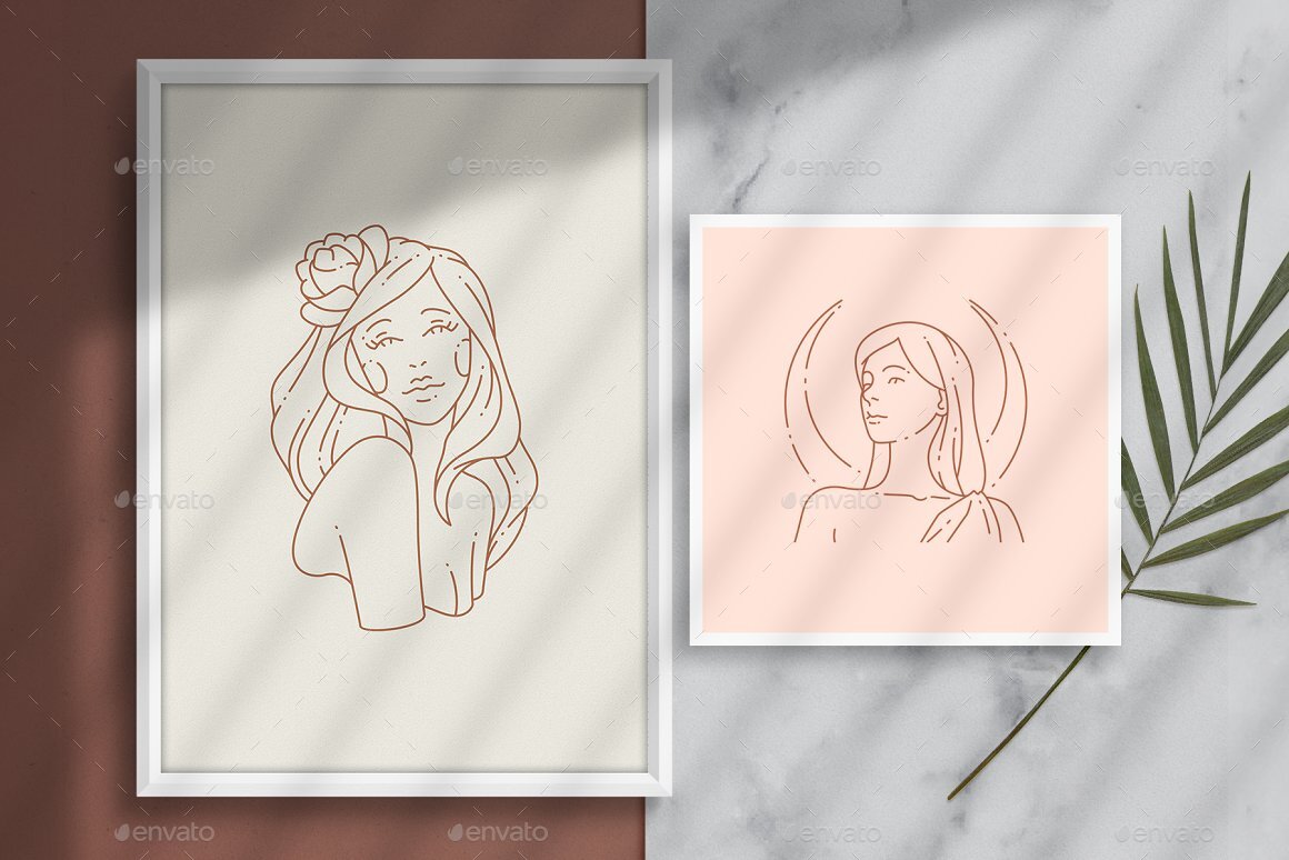 Line art women illustrations set, Graphics | GraphicRiver