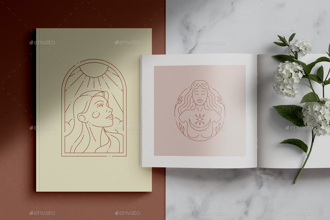 Line art women illustrations set, Graphics | GraphicRiver