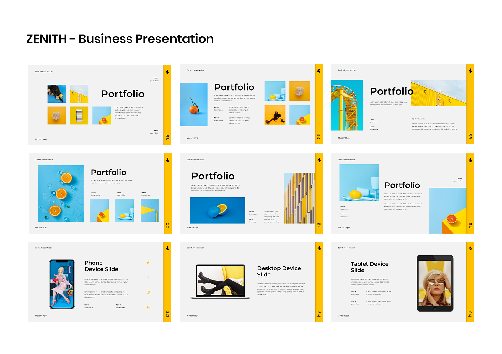 Zenith – Business PowerPoint Template, Presentation Templates ...
