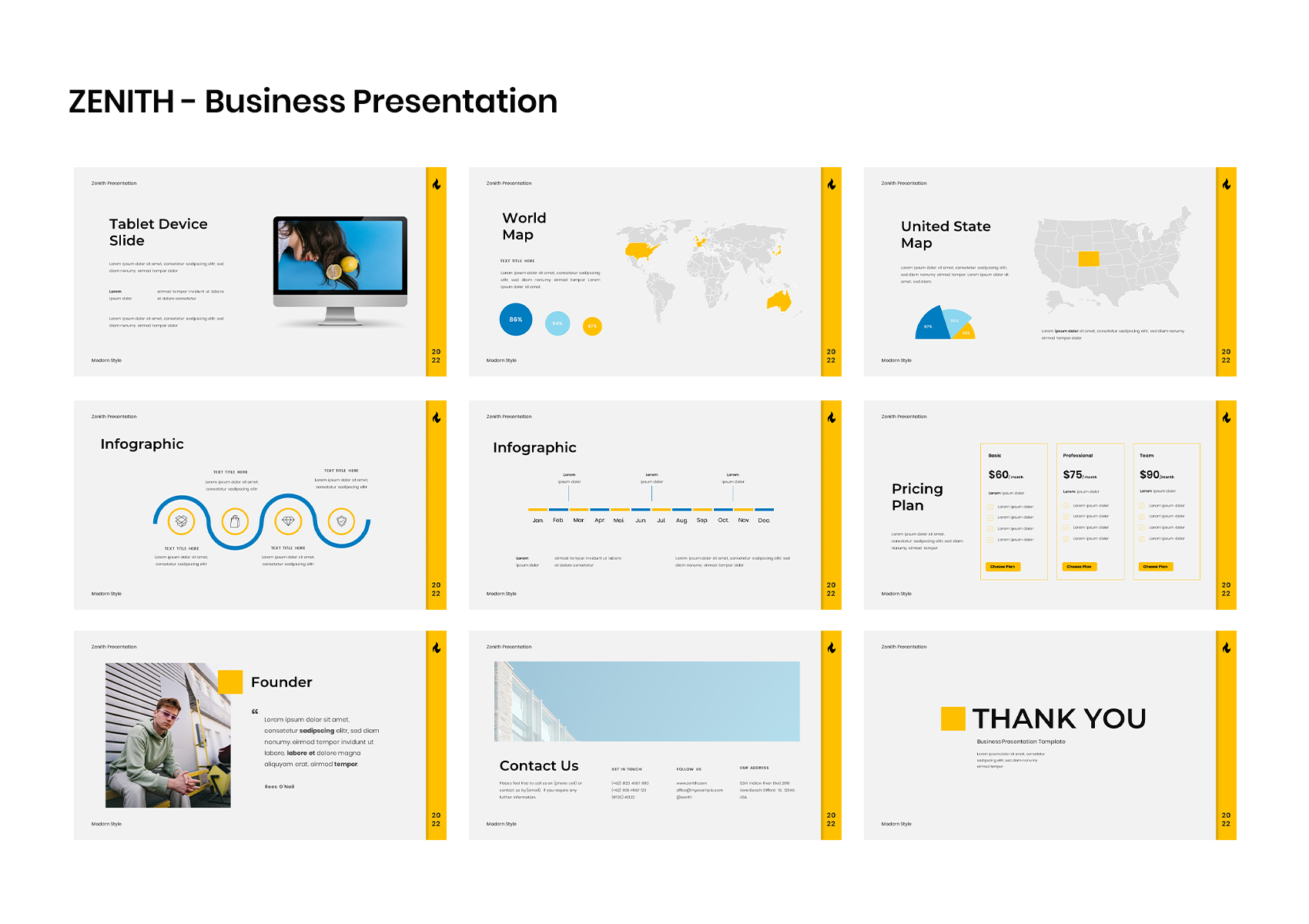 Zenith – Business PowerPoint Template, Presentation Templates ...