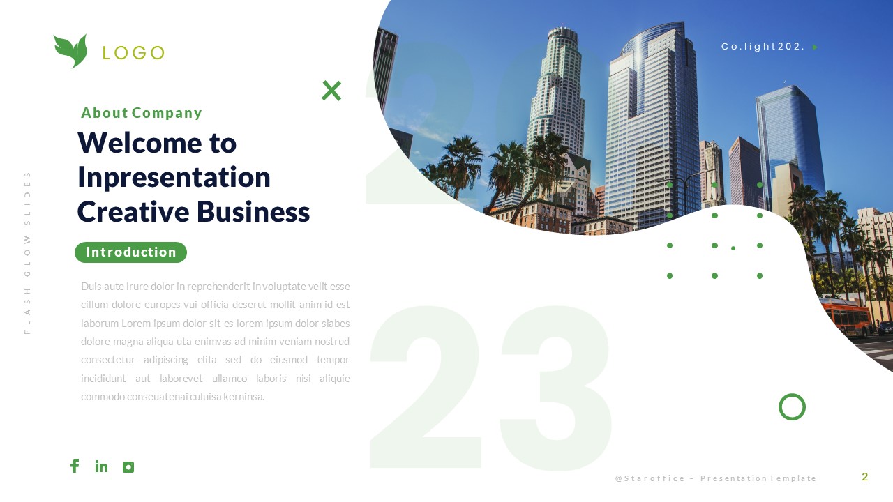 Flash Glow - Powerpoint Template Business Plan, Presentation Templates