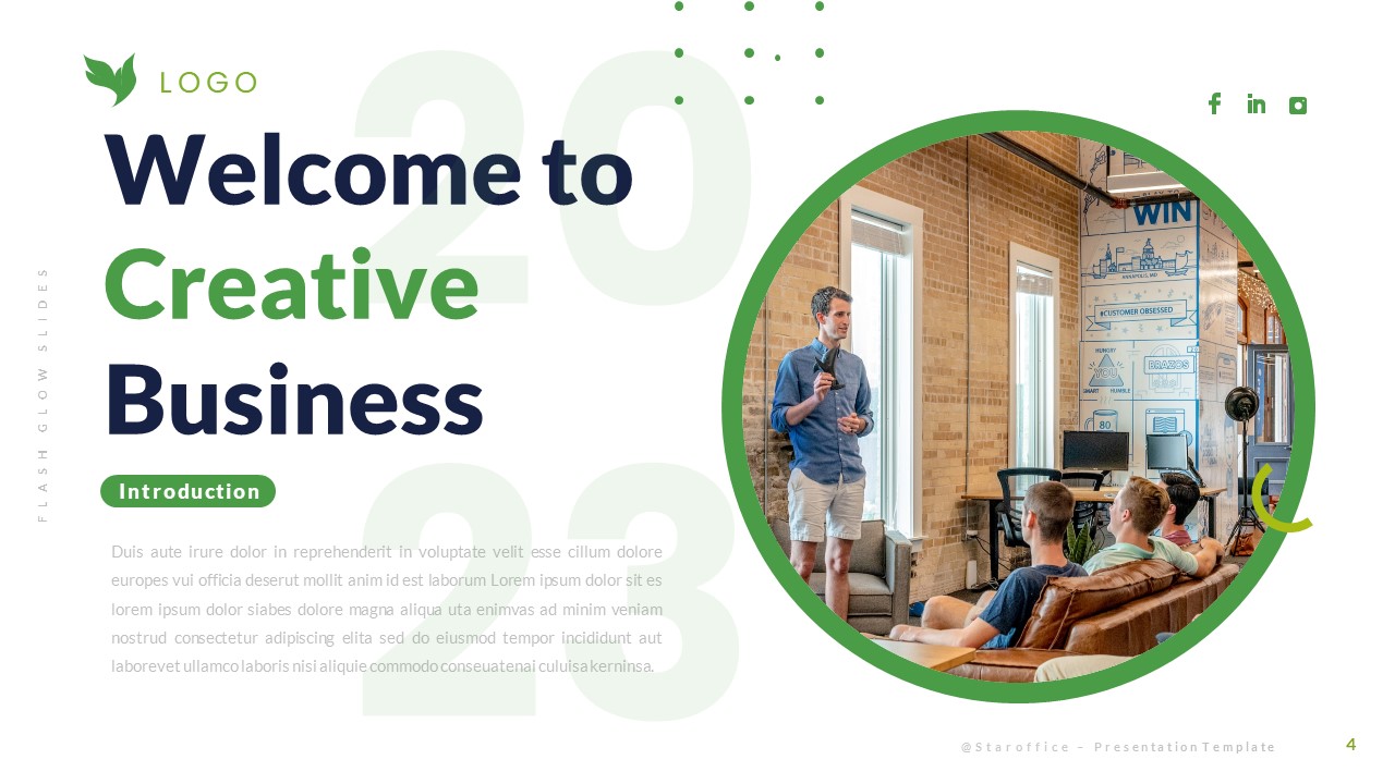 Flash Glow - Powerpoint Template Business Plan, Presentation Templates