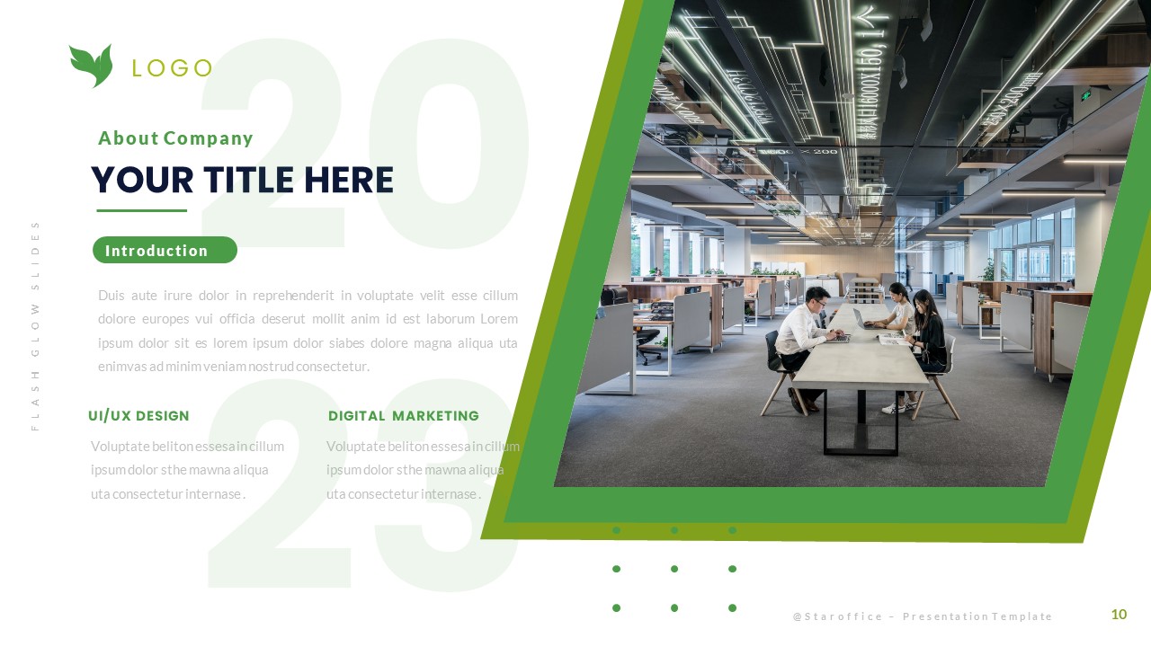 Flash Glow - Powerpoint Template Business Plan, Presentation Templates