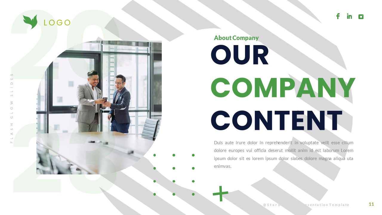 Flash Glow - Powerpoint Template Business Plan, Presentation Templates