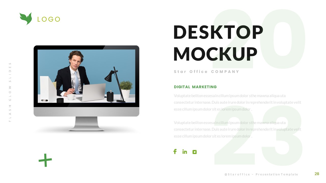 Flash Glow - Powerpoint Template Business Plan, Presentation Templates