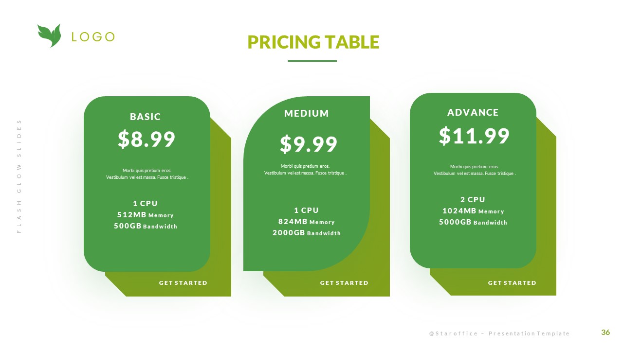 Flash Glow - Powerpoint Template Business Plan, Presentation Templates