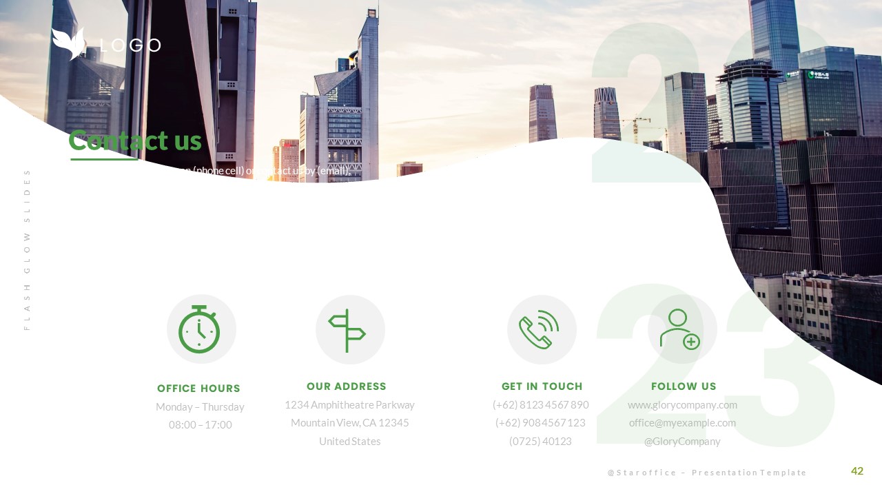 Flash Glow - Powerpoint Template Business Plan, Presentation Templates