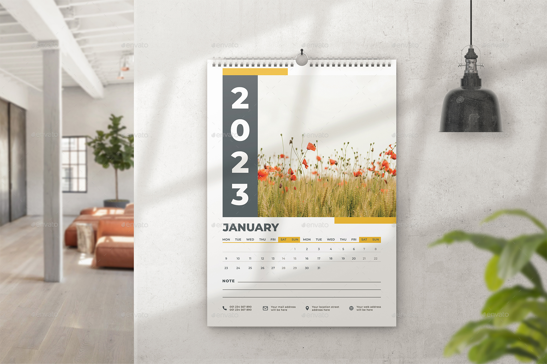 Wall Calendar 2023, Print Templates | GraphicRiver