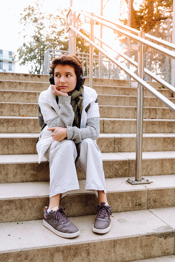 Generation Z, teenage problems, loneliness in society Stock Photo by ...