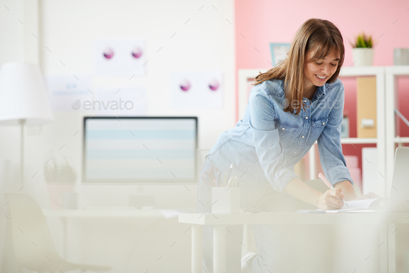 Making notes on run Stock Photo by Media_photos | PhotoDune