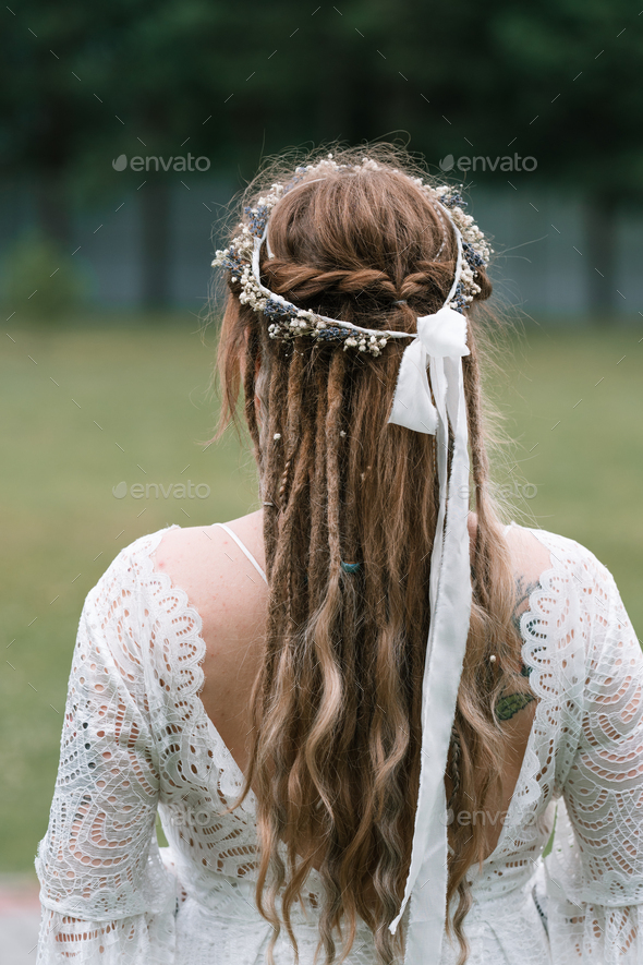 Back view of bride with dreadlocks. Stock Photo by eudial2224 | PhotoDune