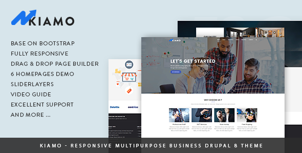 Kiamo Responsive Business Service Drupal 9 Theme By Gavias Themeforest