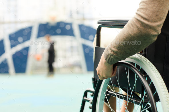 Turning in manual wheelchair Stock Photo by Media_photos | PhotoDune