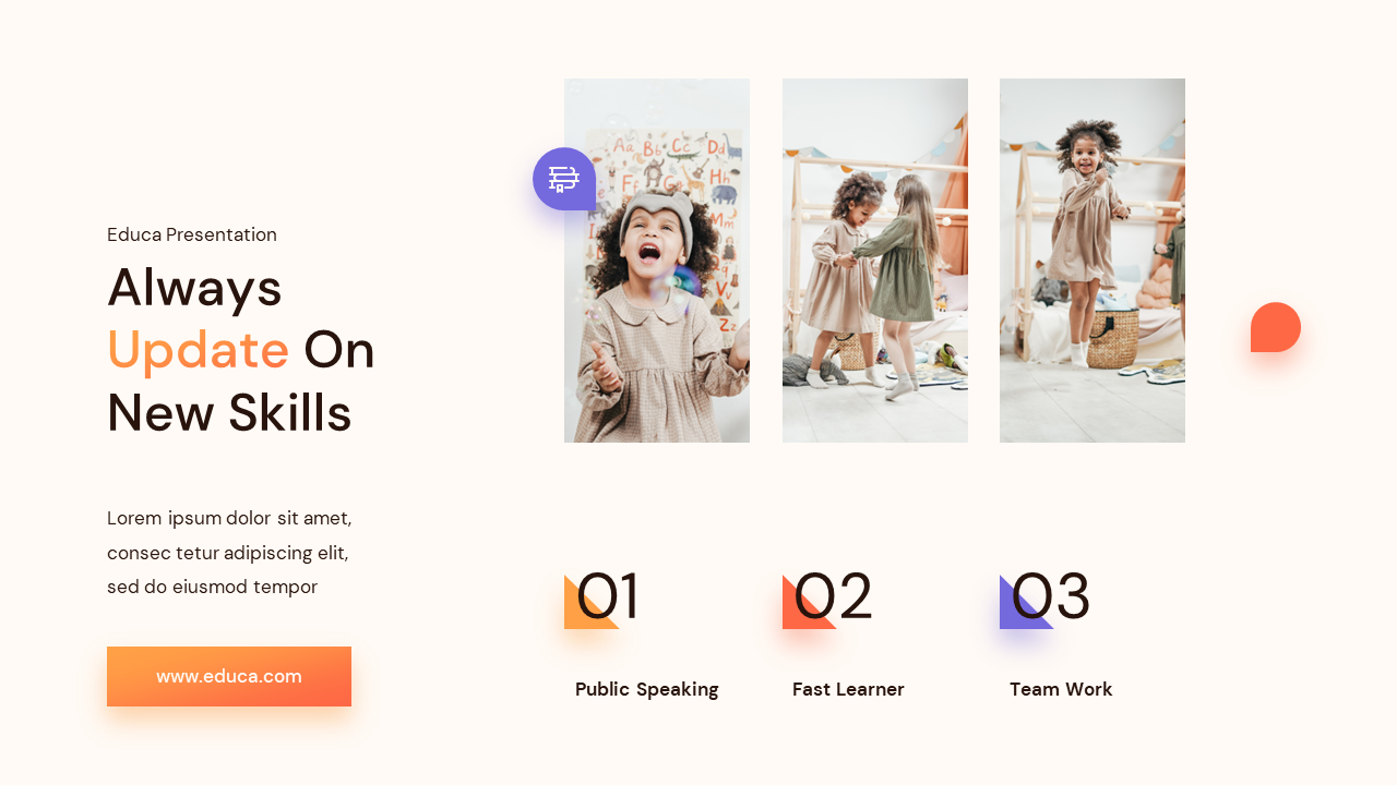 Educa - Education Google Slides Presentation, Presentation Templates