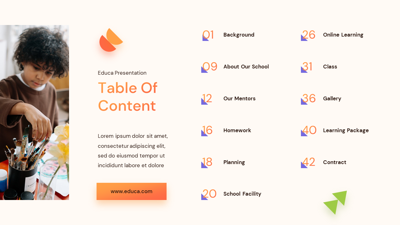 Educa - Education Google Slides Presentation, Presentation Templates