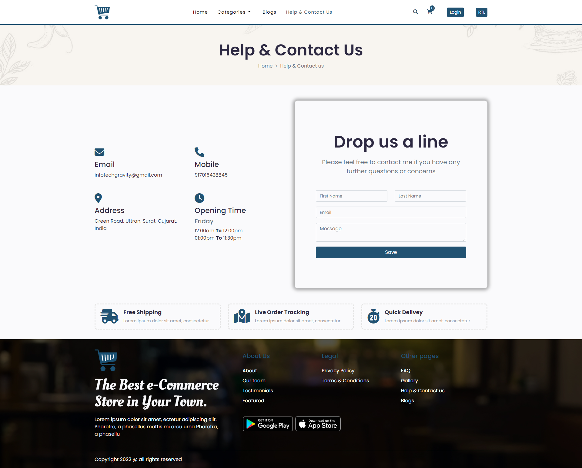 Gshop - Single vendor ecommerce website by infotechgravity | CodeCanyon