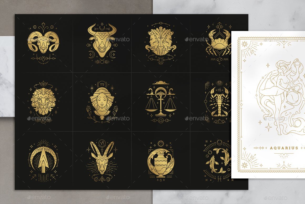 Astrology Zodiac Collection, Graphics | GraphicRiver