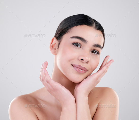 Effortlessly smooth. Studio portrait of an attractive young woman ...