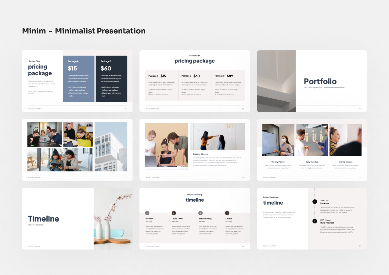 Minim - Minimalist Google Slides Presentation, Presentation Templates