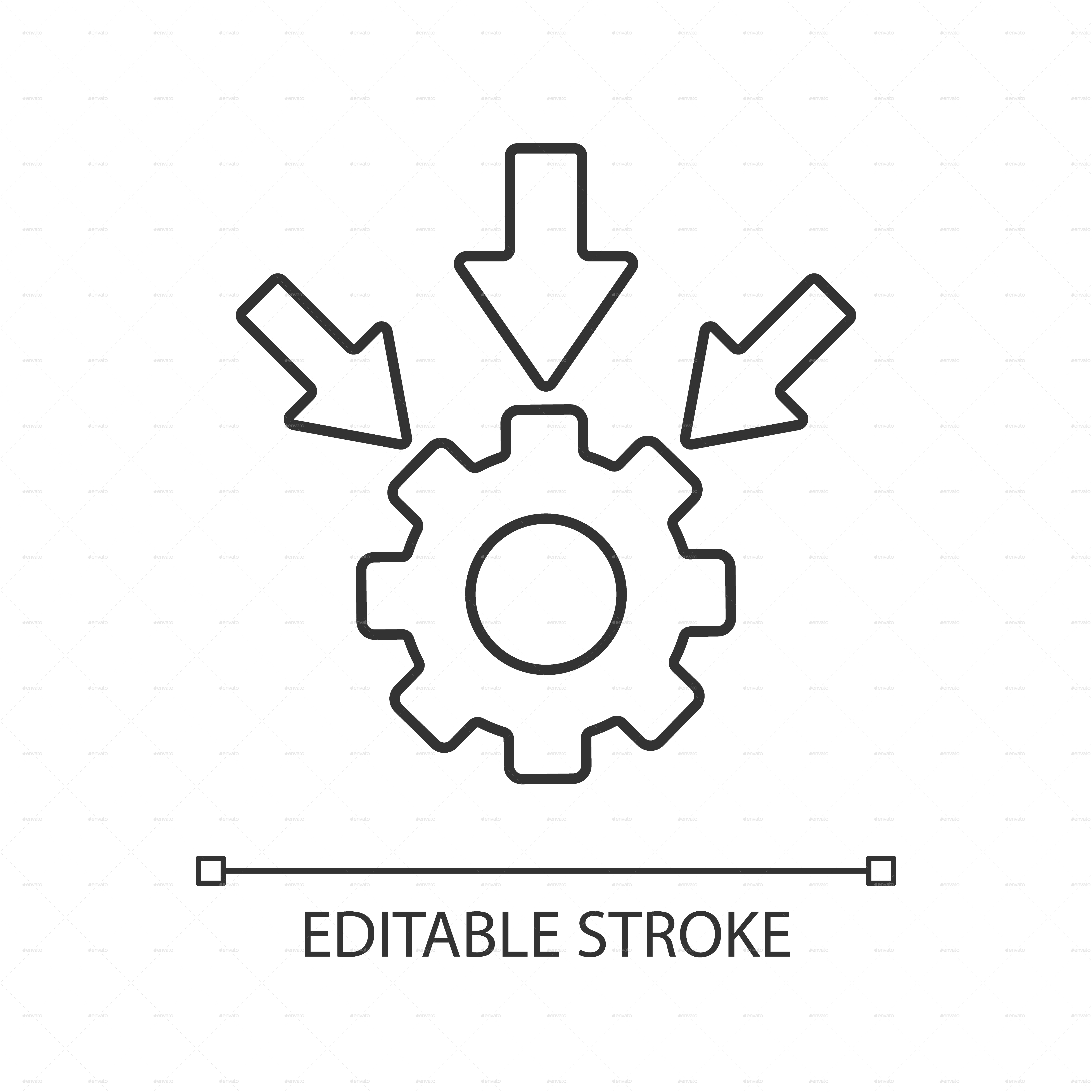 Supply Chain Management Linear Icons Set, Icons | GraphicRiver