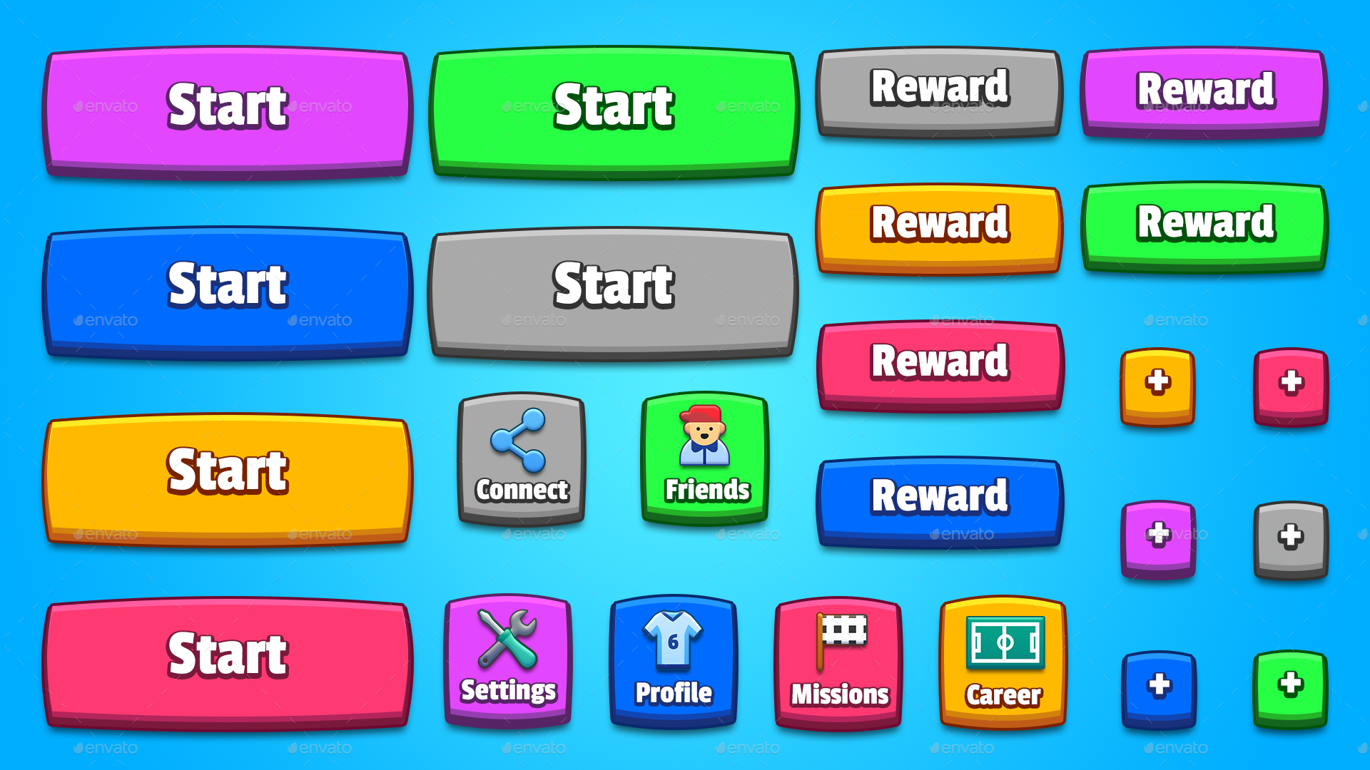 Goal / Football GUI pack, Game Assets | GraphicRiver