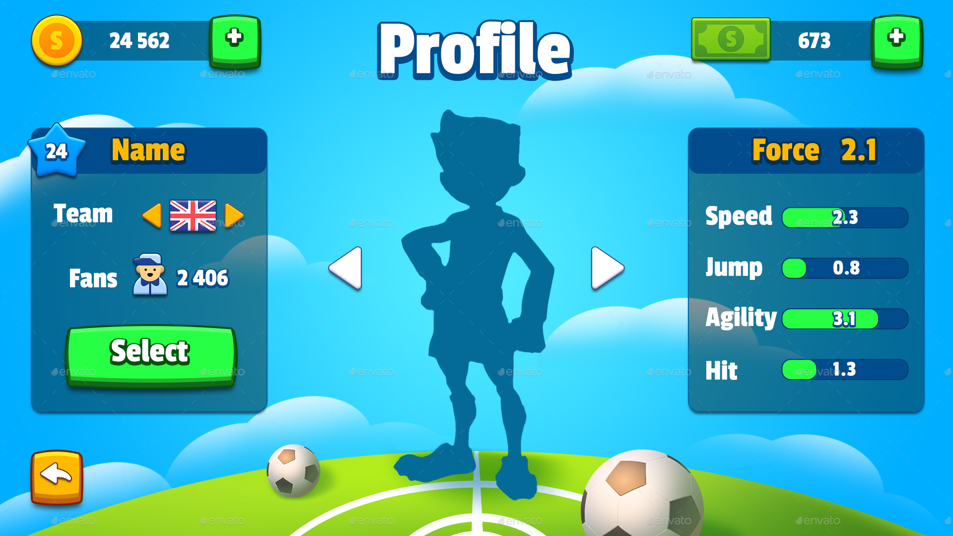 Goal / Football GUI pack, Game Assets | GraphicRiver