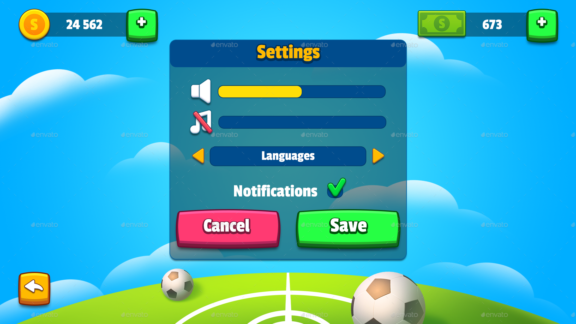 Goal / Football GUI pack, Game Assets | GraphicRiver