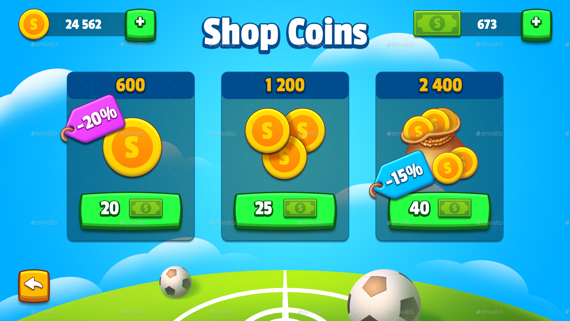 Goal / Football GUI pack, Game Assets | GraphicRiver