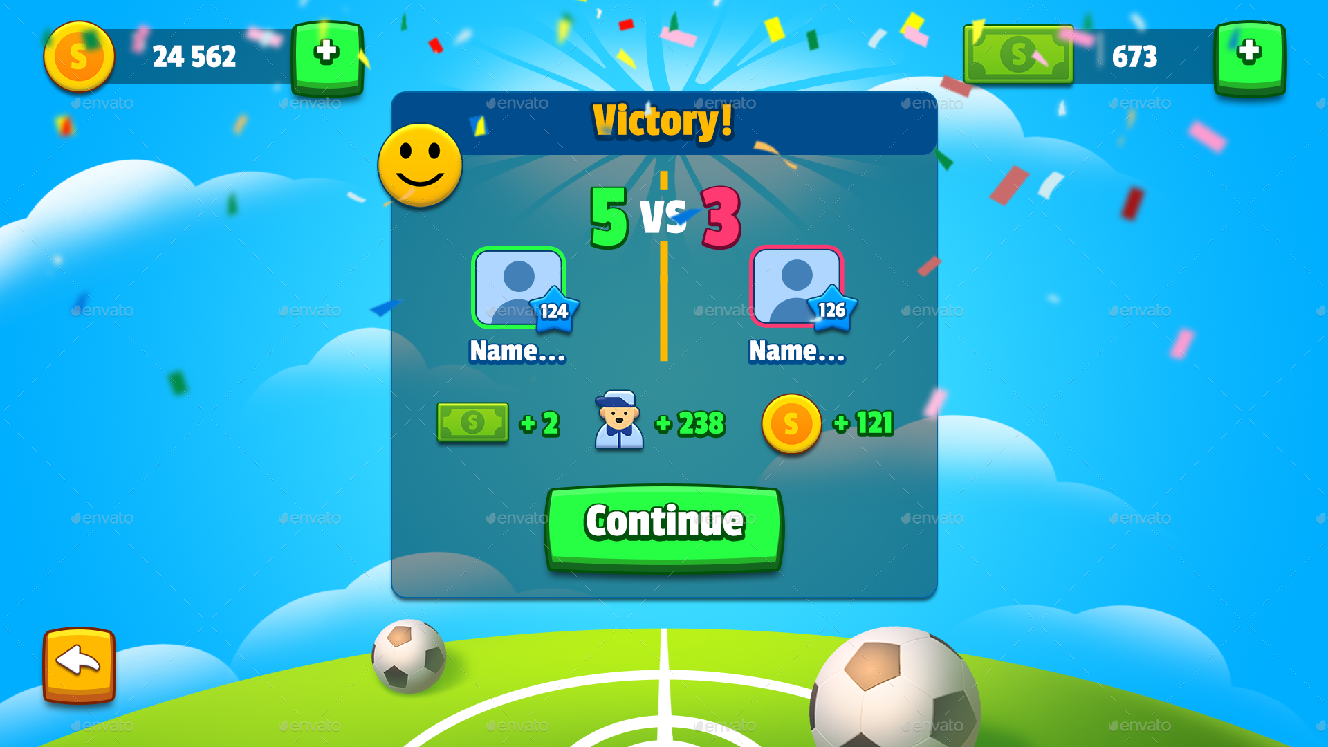 Goal / Football GUI pack, Game Assets | GraphicRiver