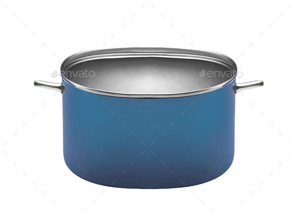 blue cooking pot isolated on white Stock Photo by photobalance | PhotoDune