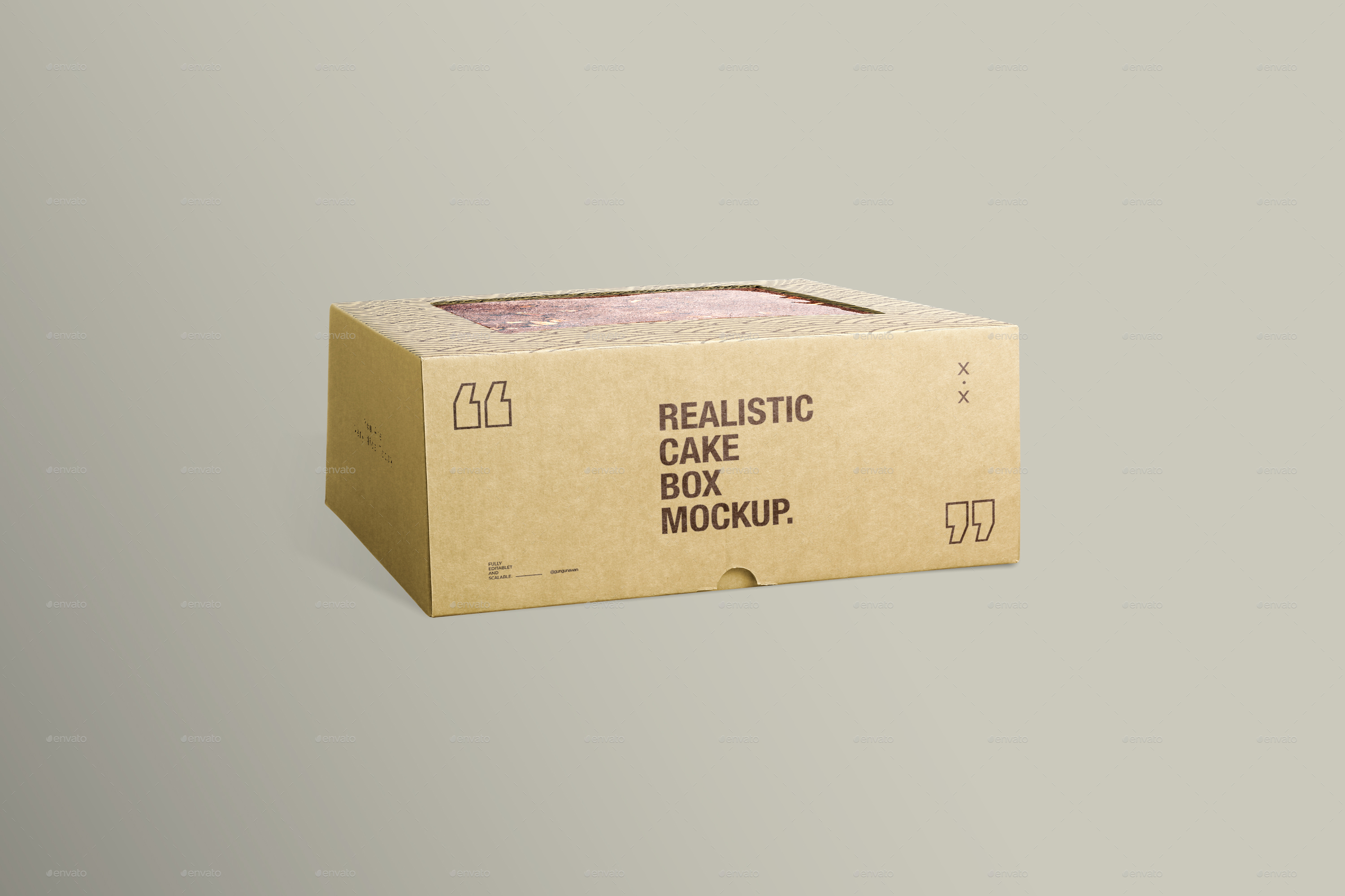 Paper Box With Transparent Window Mockup, Graphics | GraphicRiver