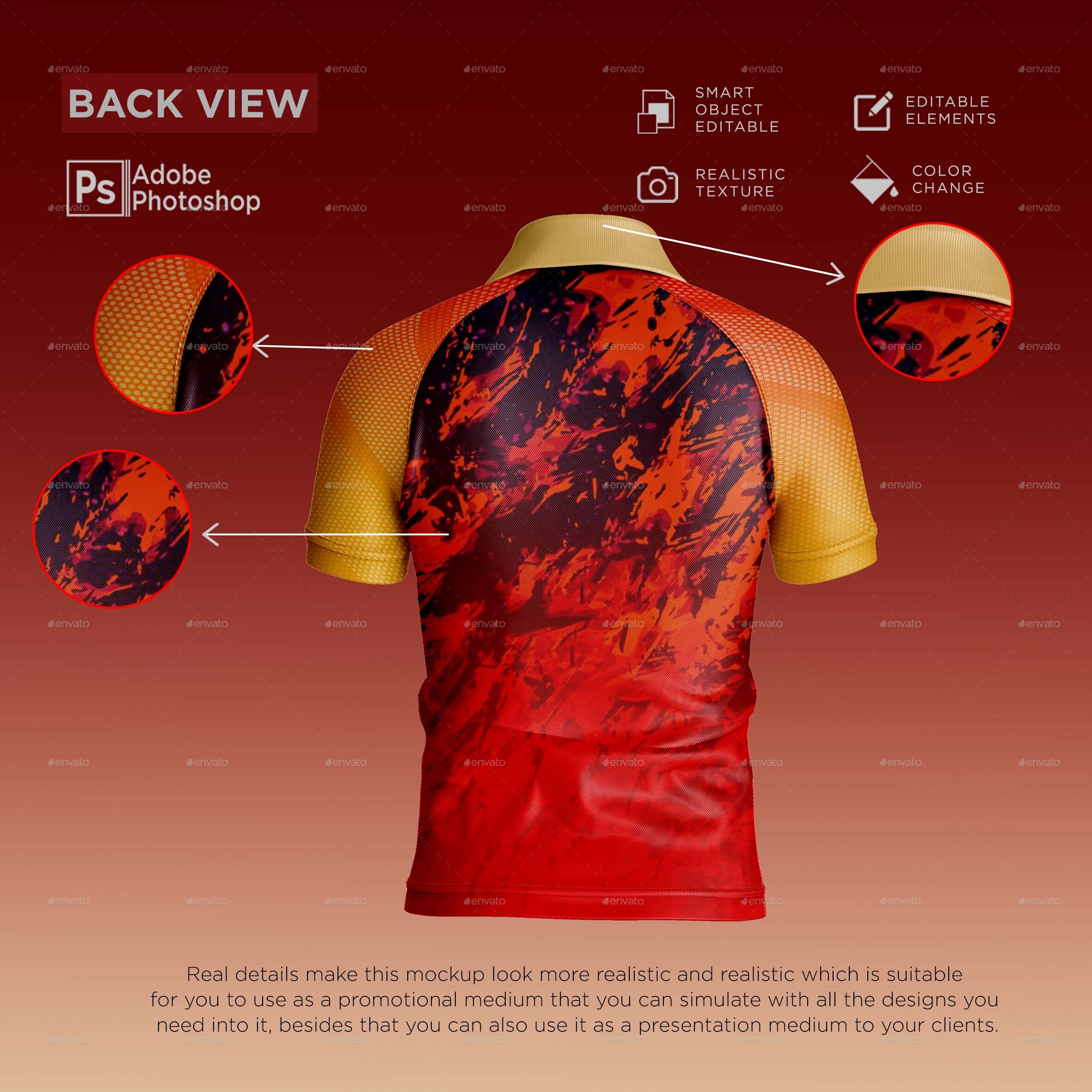 Raglan Polo T-Shirt Short V-1 Mockup, Graphics | GraphicRiver