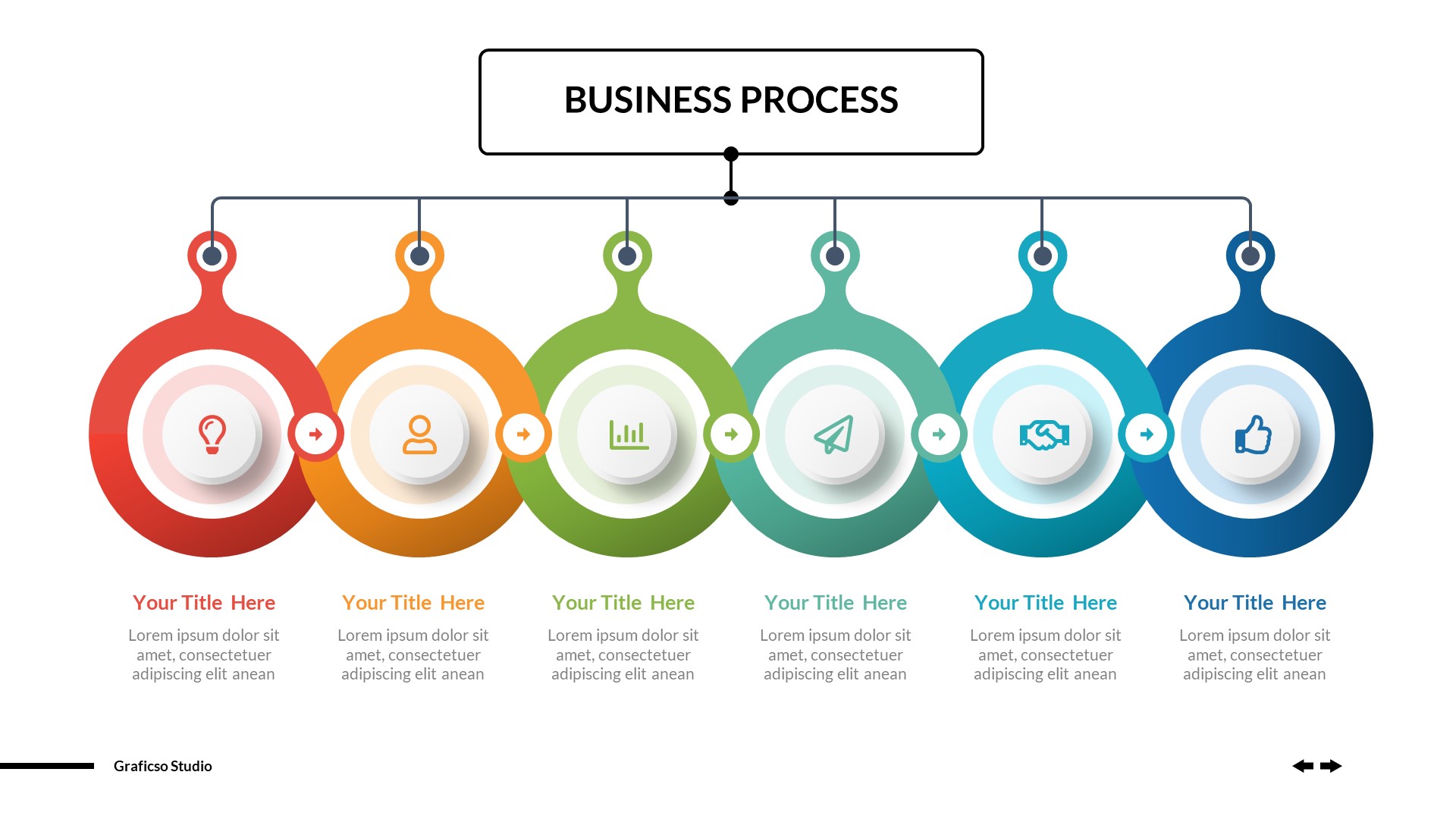Business Process Infographics Powerpoint Template, Presentation Templates