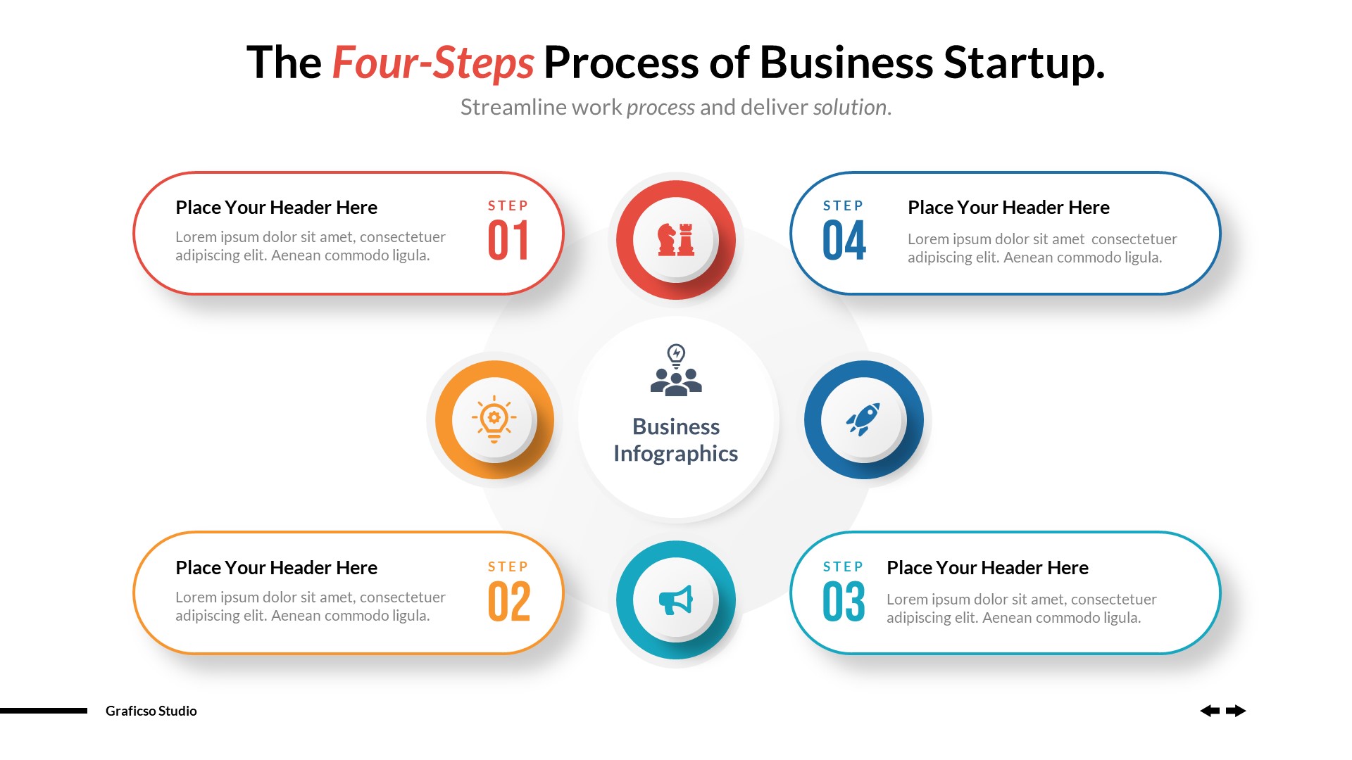 Business Process Infographics Powerpoint Template, Presentation Templates