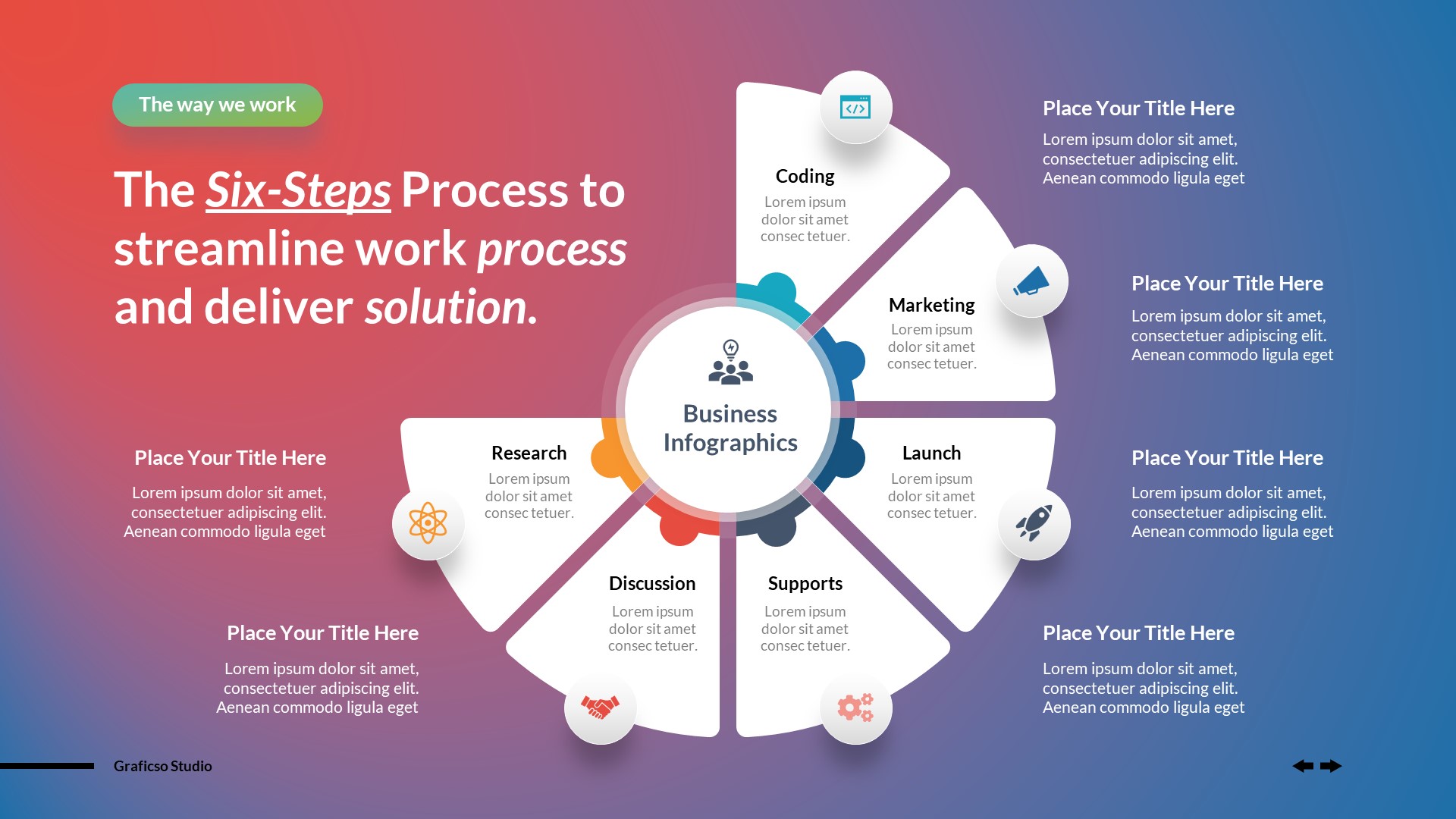 Business Process Infographics Powerpoint Template, Presentation Templates