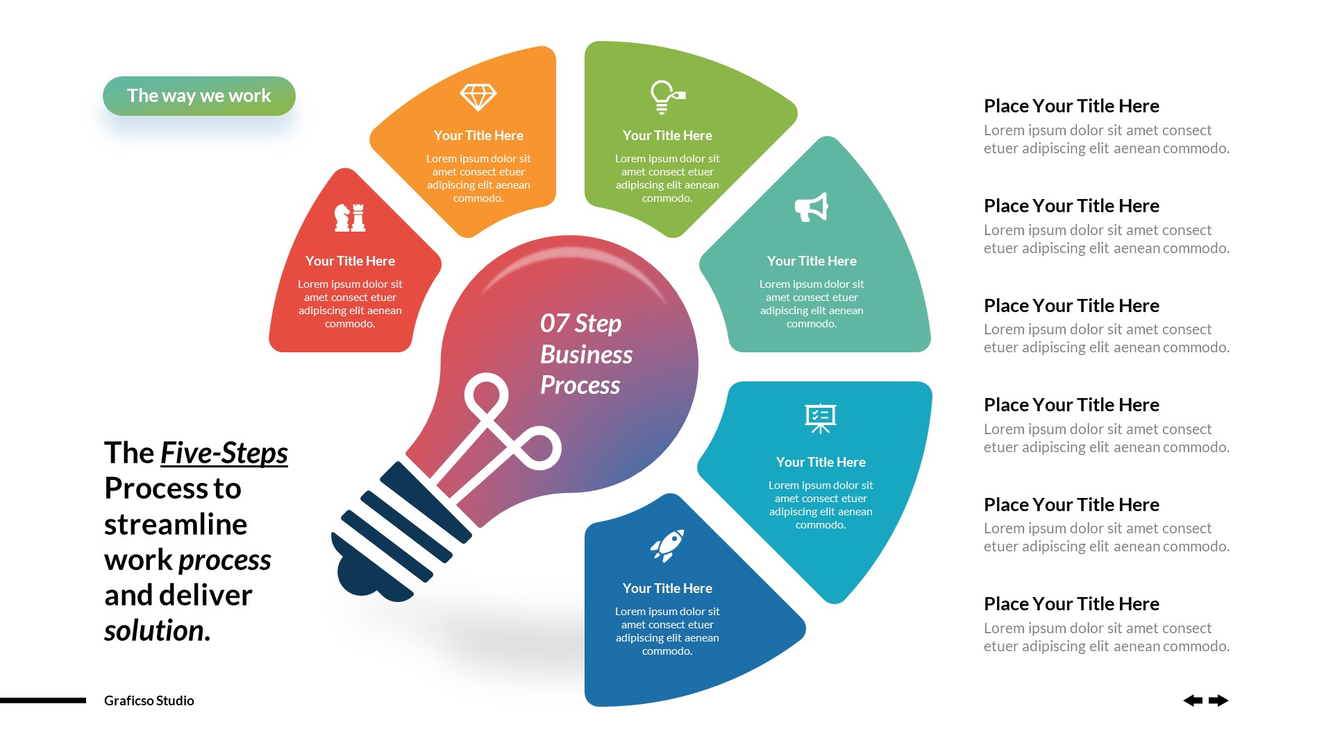 Business Process Infographics Powerpoint Template, Presentation Templates