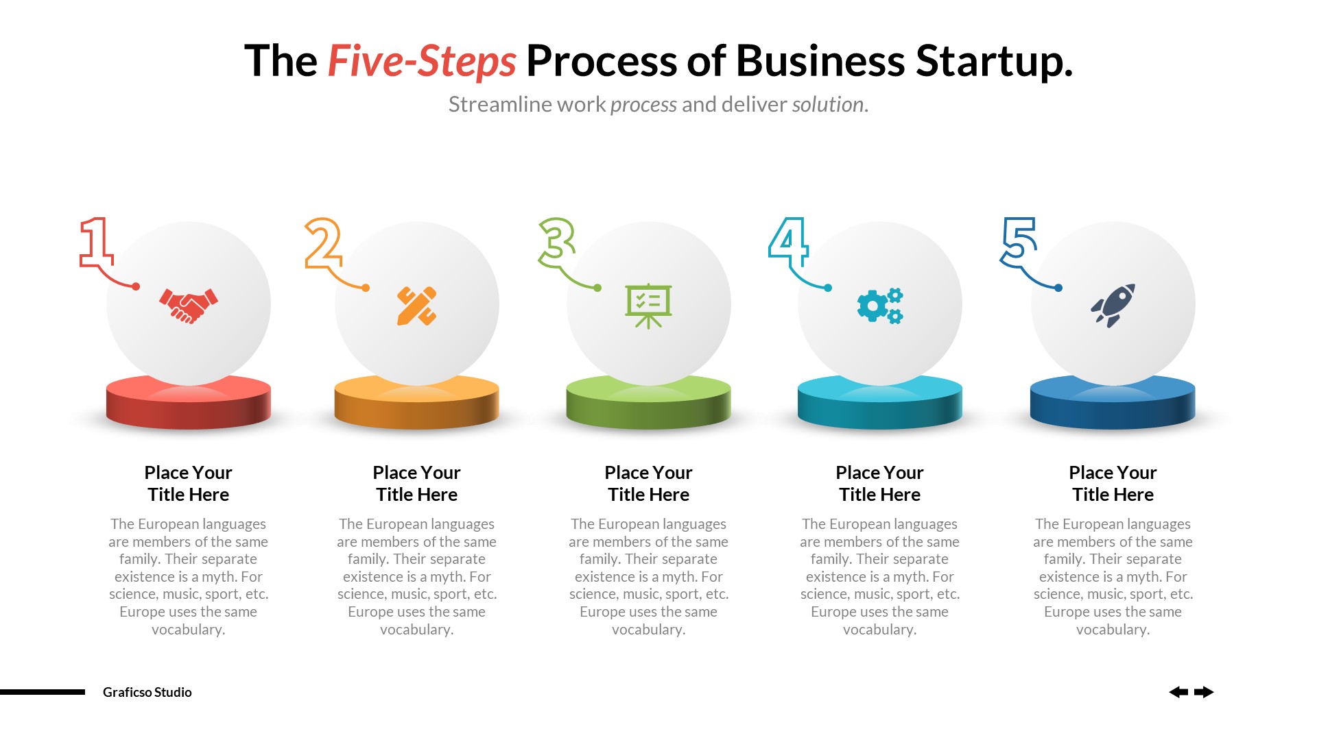 Business Process Infographics Powerpoint Template, Presentation Templates