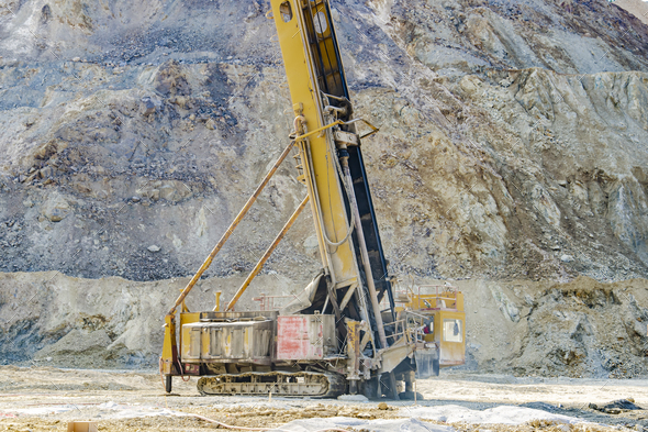 Drilling rig in open pit mine Stock Photo by BGStock72 | PhotoDune