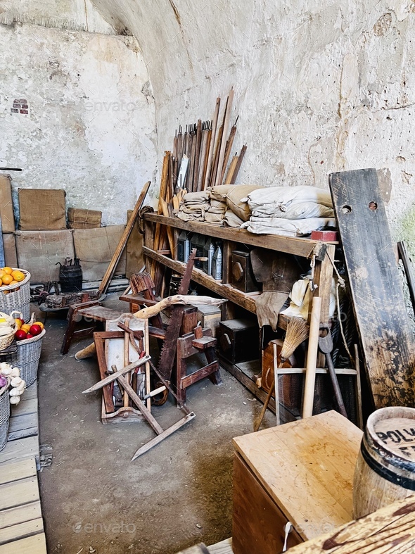 Antique work bench. Stock Photo by marisap7 | PhotoDune
