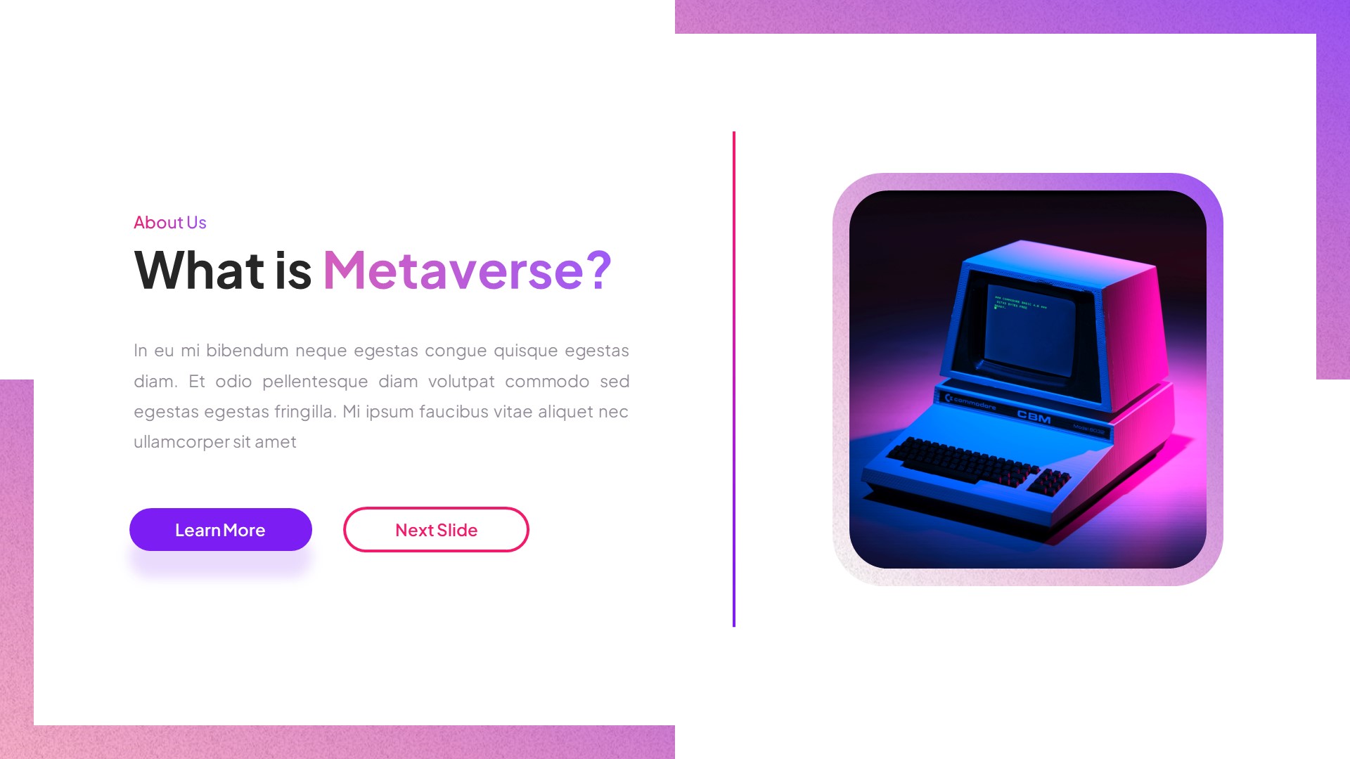 View - Virtual Reality & Metaverse PowerPoint Template, Presentation ...