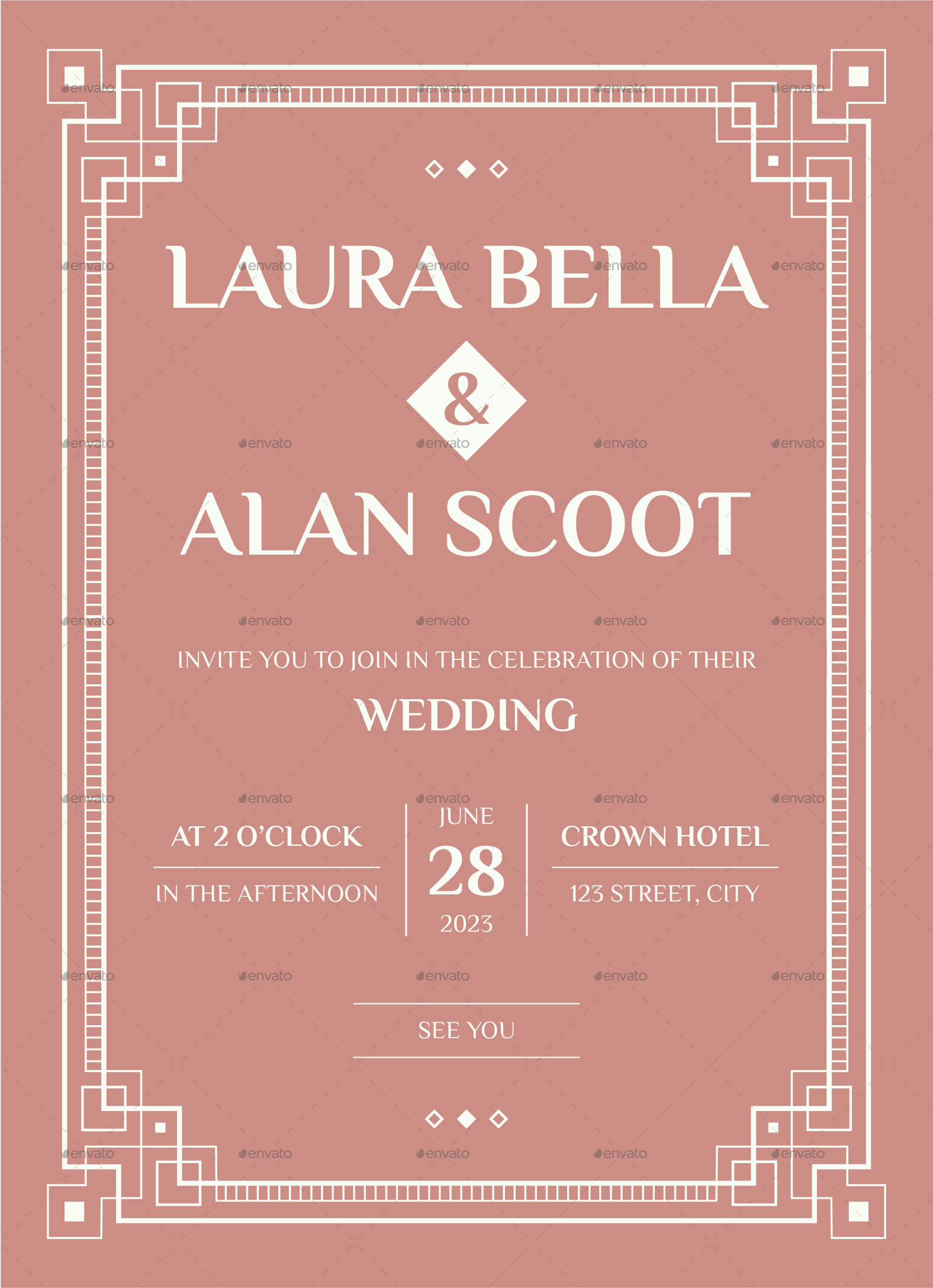 Wedding Invitation Template, Print Templates | GraphicRiver