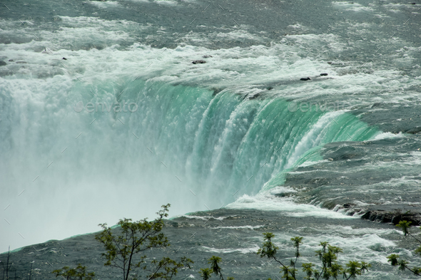 Side View of the Magnificent Niagara Falls in the Canadian Side called ...