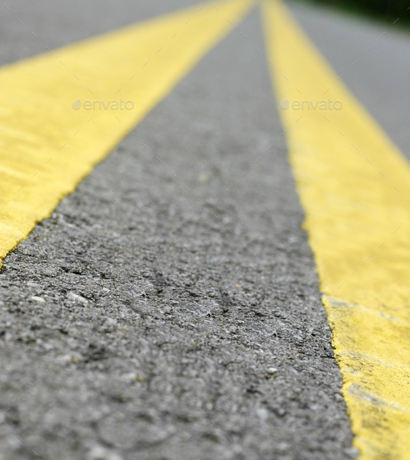 road street or asphalt texture with lines Stock Photo by ozaiachin