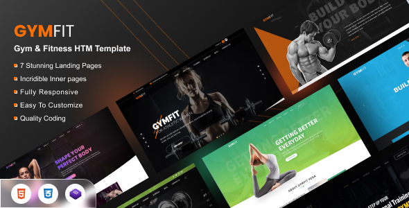 GYM FIT- Gym & Fitness HTML5 Responsive Template by netizenstech ...