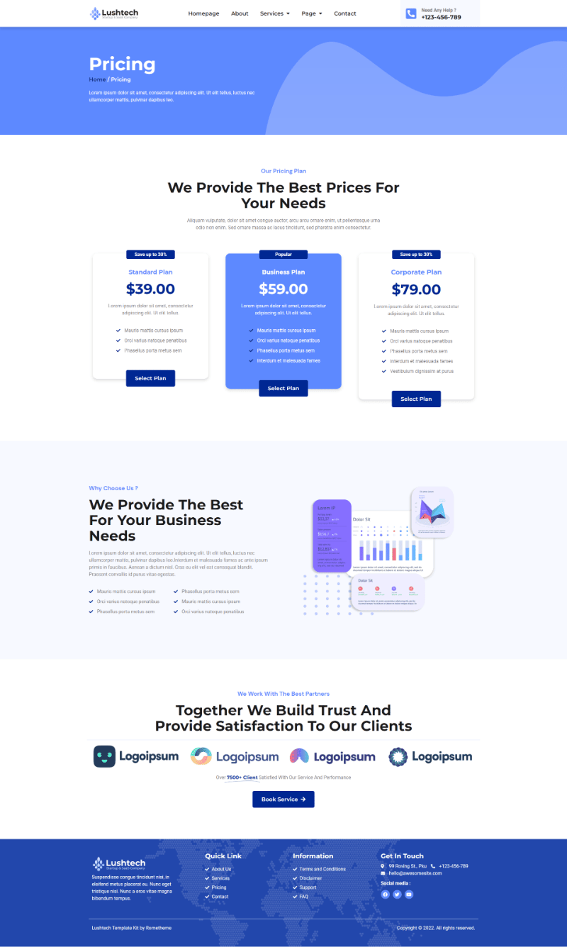 Lushtech - Startup & SaaS Elementor Pro Template Kit by Rometheme | ThemeForest